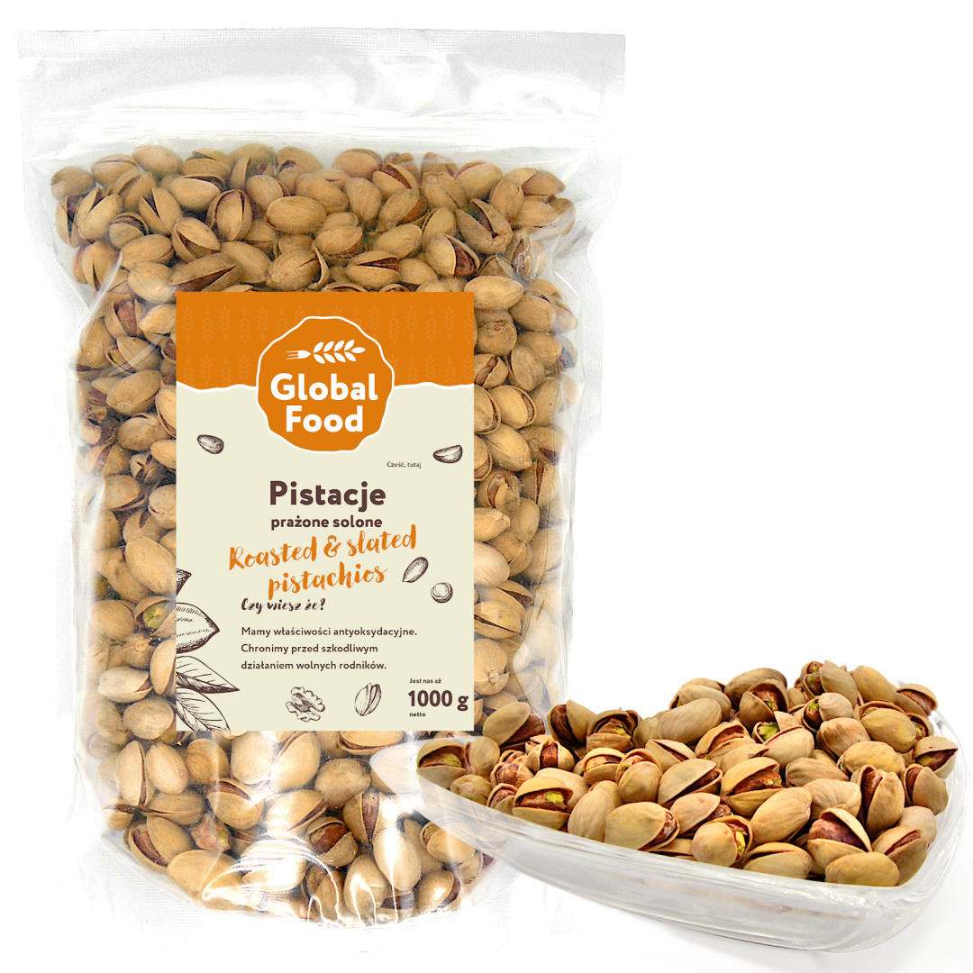 PISTACJE PRAŻONE SOLONE 1kg - Global Food
